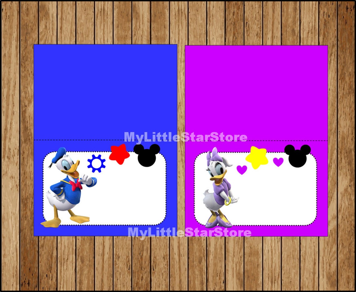 Mickey Mouse Food Labels Printable Mickey Mouse Food Tent | Etsy