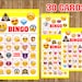 Emoji Bingo 30 Cards, Printable Emoji Bingo Game, Emoji Party Bingo ...
