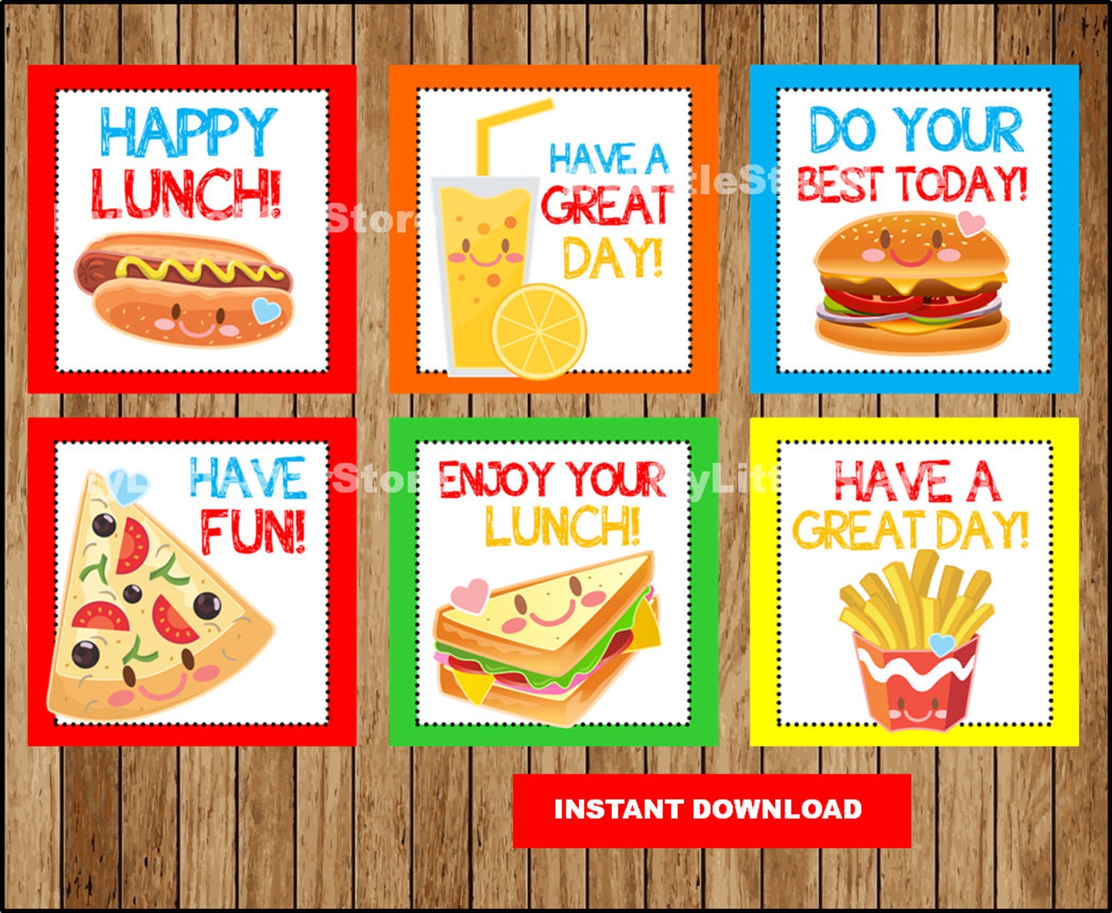 Lunch Box Notes , Printable Lunch Box Notes for Kids, Printable Note ...