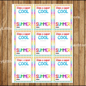 Have a Super Cool Summer Tags, Frozen Ice Pop Tag , Cool Summer Card ...