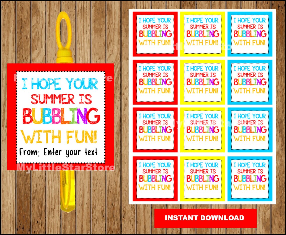 Summer Break Tags Printable End of School Year Gift Tags - Etsy