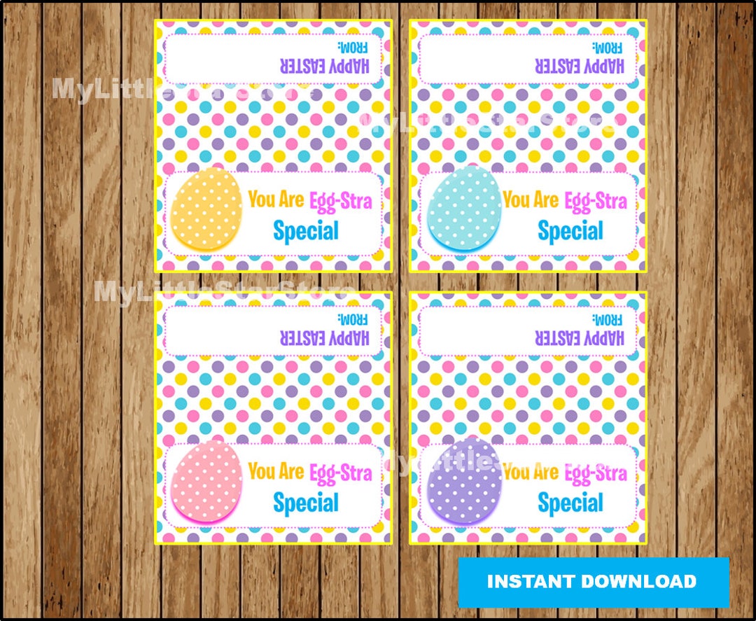 Easter Bag Topper, Printable You're EGG-STRA Special, Happy Easter Bags ...