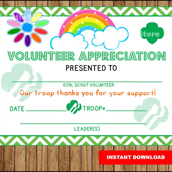 Volunteer Certificate - Etsy