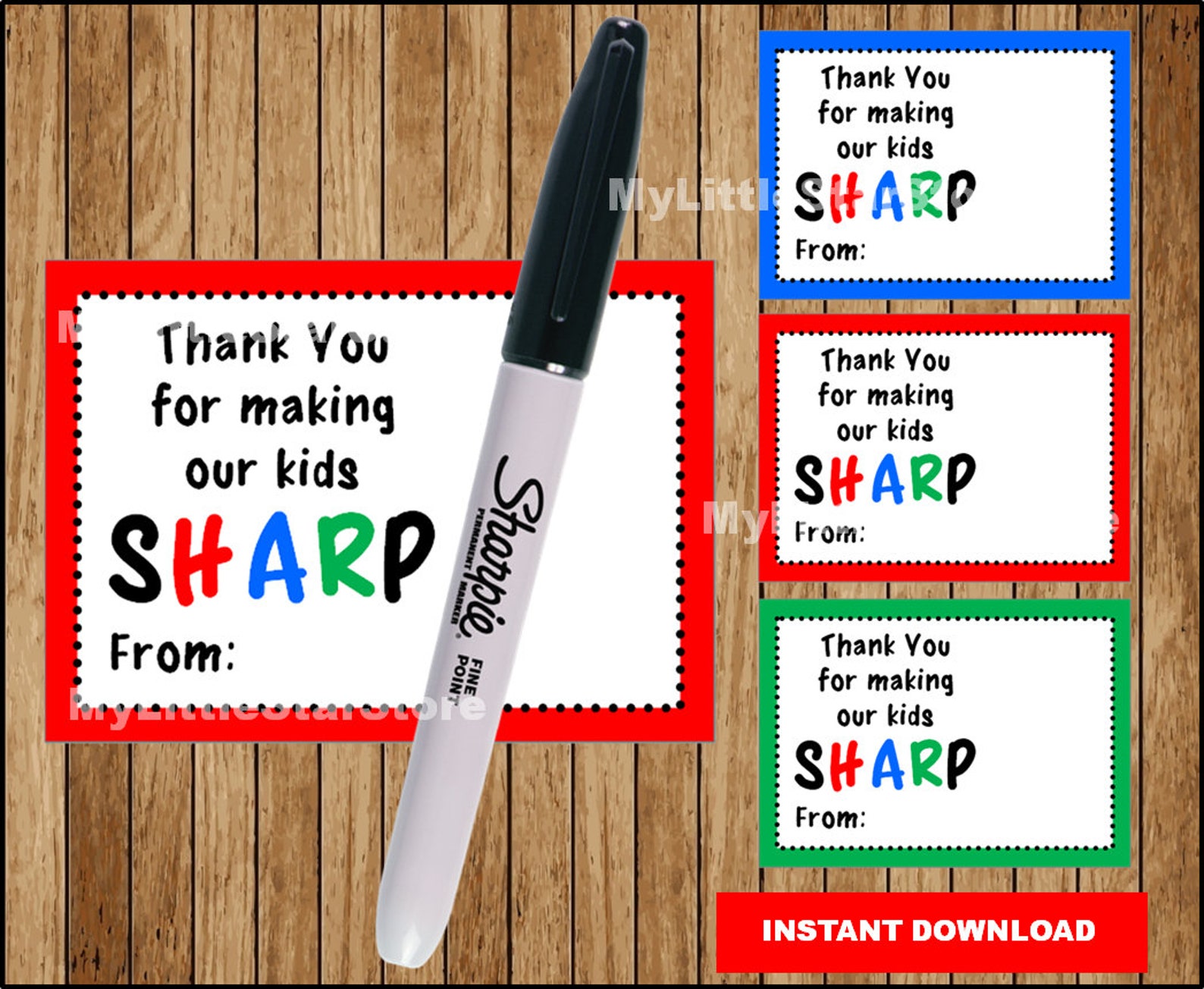 TEACHER APPRECIATION Gift Tag Teacher Appreciation Sharpie - Etsy