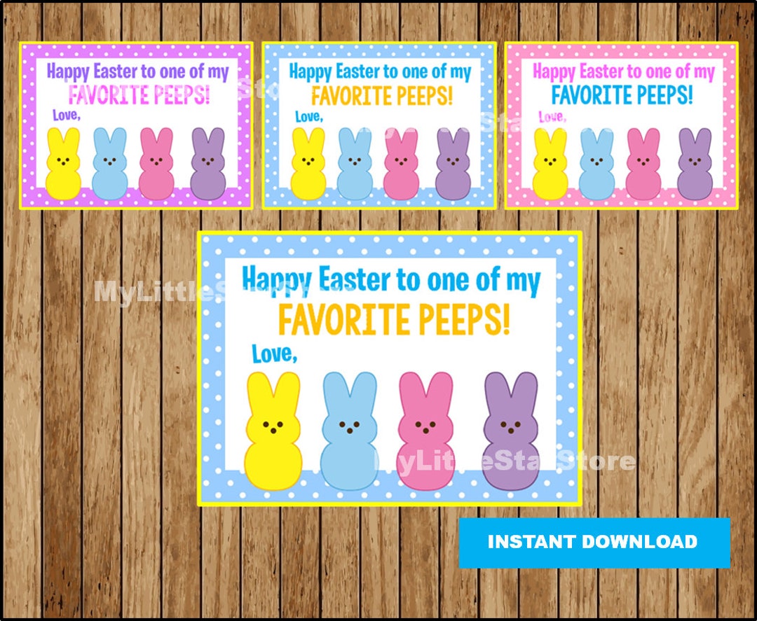 Easter Favorite Peeps Tag, Happy Easter to One of My Favorite Peeps ...