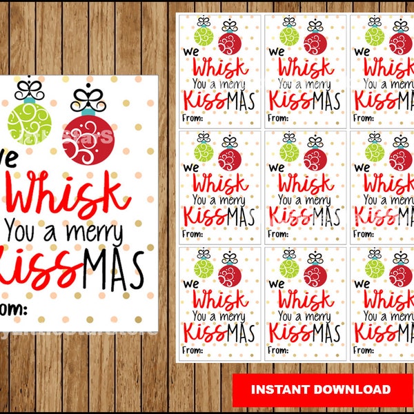 Whisk Merry Kissmas - Etsy
