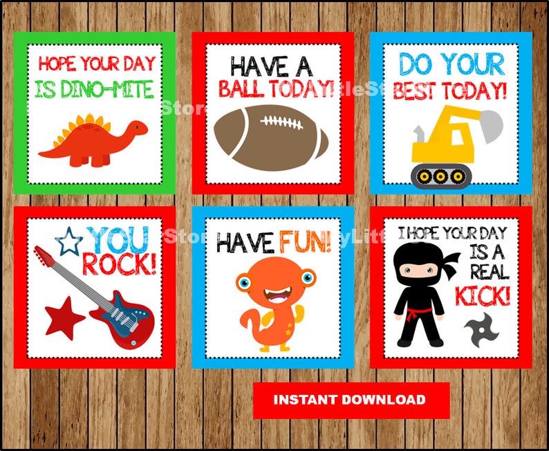 Lunch Box Notes for Kids Lunch Notes Funny Lunch Box Notes - Etsy