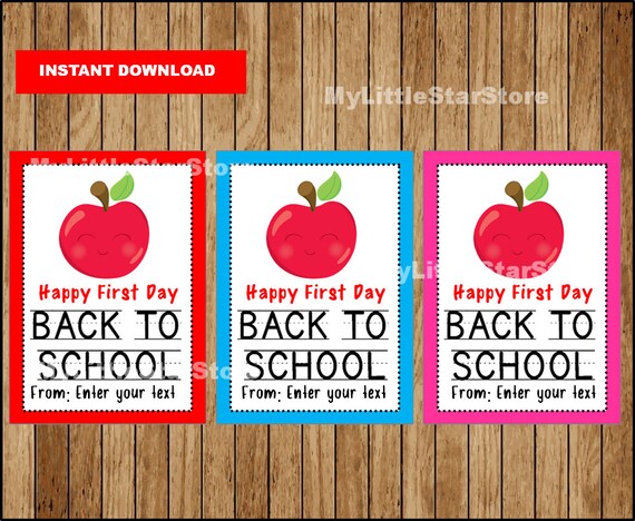 Apple Back to school gift tag DIY Back to school tags | Etsy