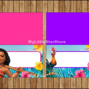 Moana Food Labels, Printable Moana Food Tent Cards, Moana Party Food ...