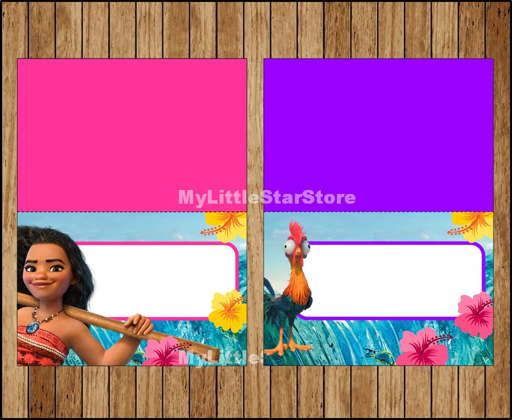 Moana Food Labels, Printable Moana Food Tent Cards, Moana Party Food ...