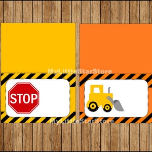 Construction Food Labels, Printable Construction Tent Cards ...