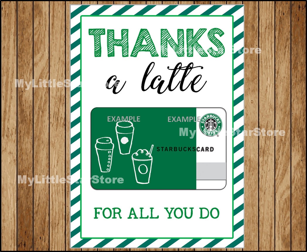 Teacher Appreciation Gift Card Holder Starbucks Gift Card | Etsy