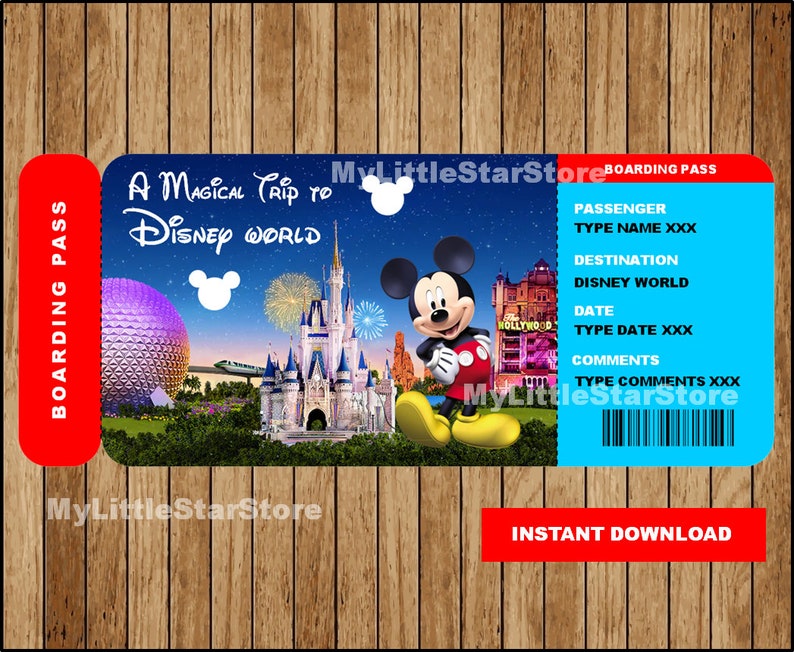 Disney Surprise Ticket Template