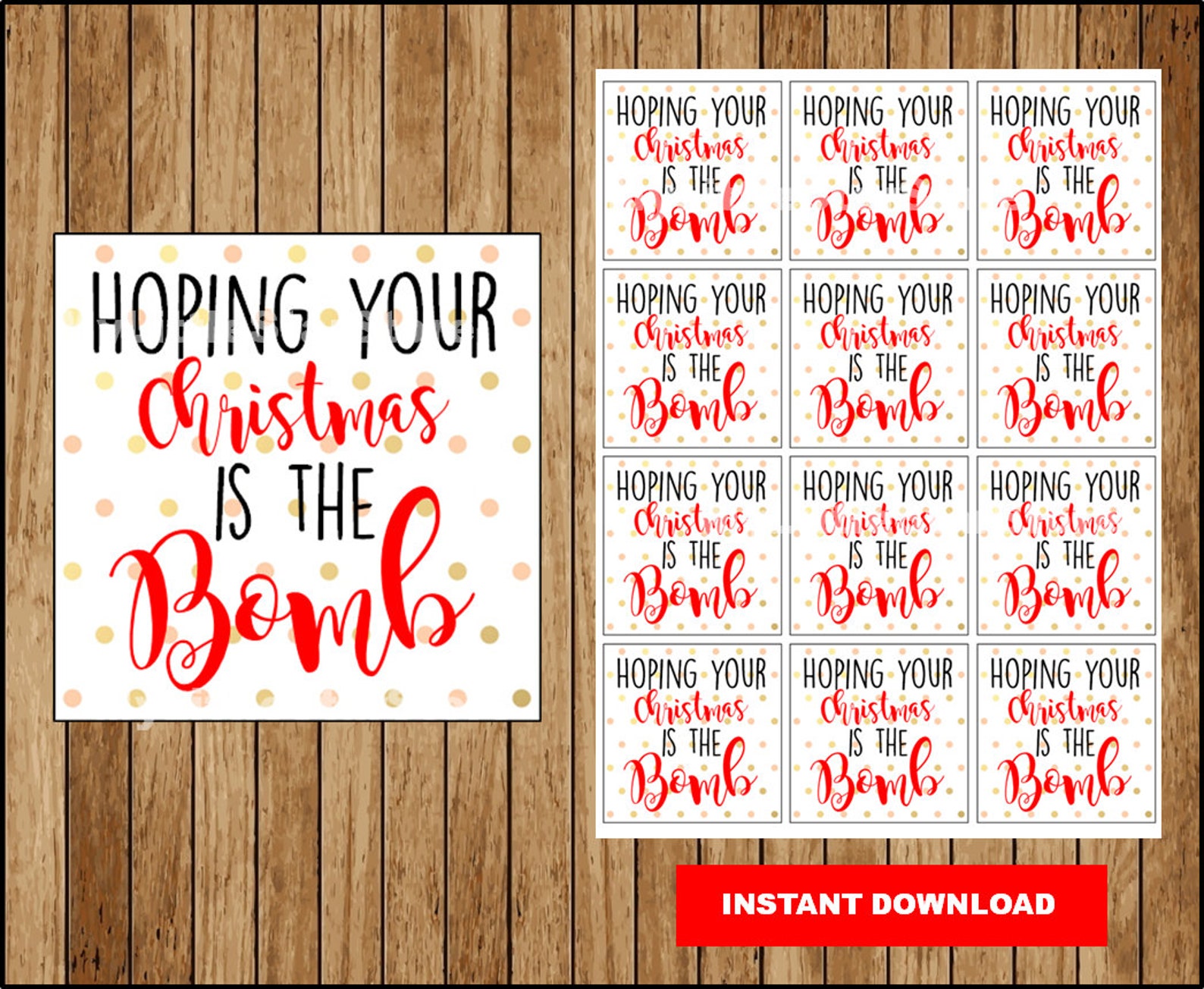 Bath Bomb Christmas Gift Tags Printable Bath Bomb Christmas - Etsy