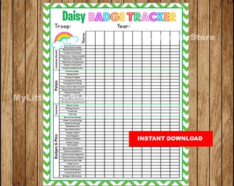 Girl Scout Daisy Badge Tracker - Etsy
