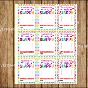You Make Me Slappy Valentine Cards, Slap Bracelet Valentine Gift Cards ...