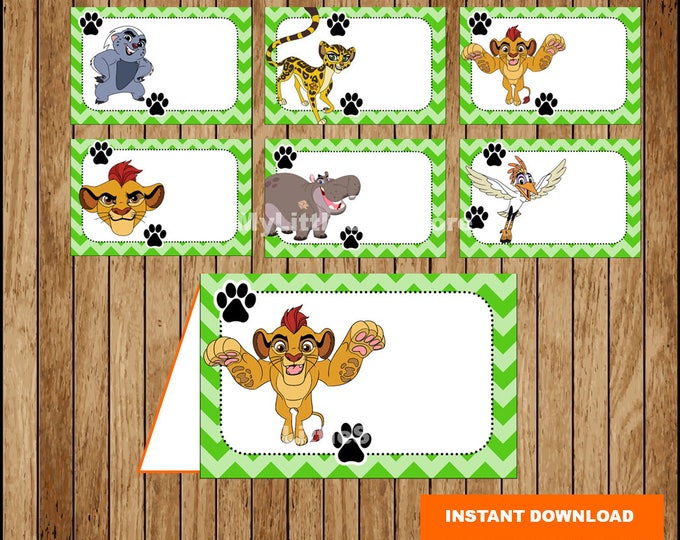 Lion Guard Thank You Tags, Printable Lion Guard Tags, Lion Guard Party ...