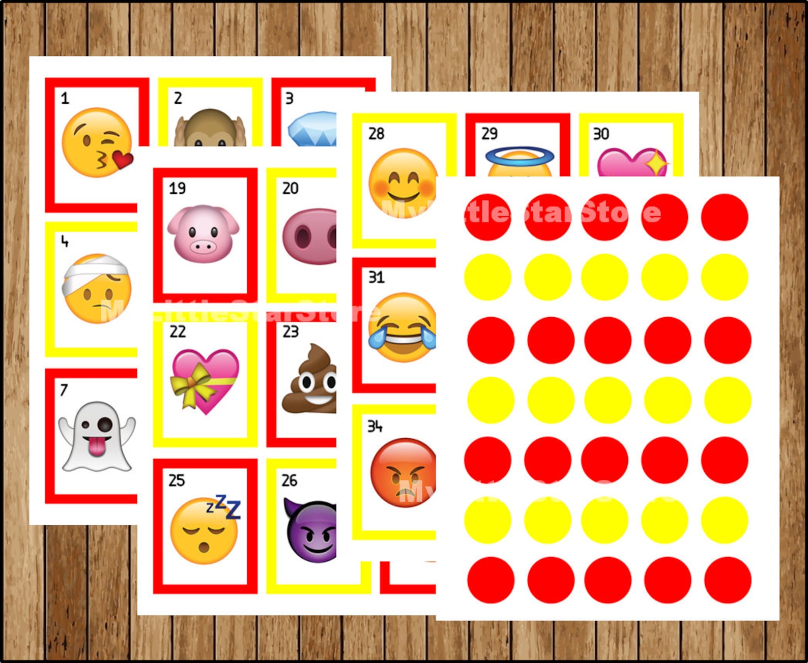Emoji Bingo 30 Cards Printable Emoji Bingo Game Emoji Party | Etsy