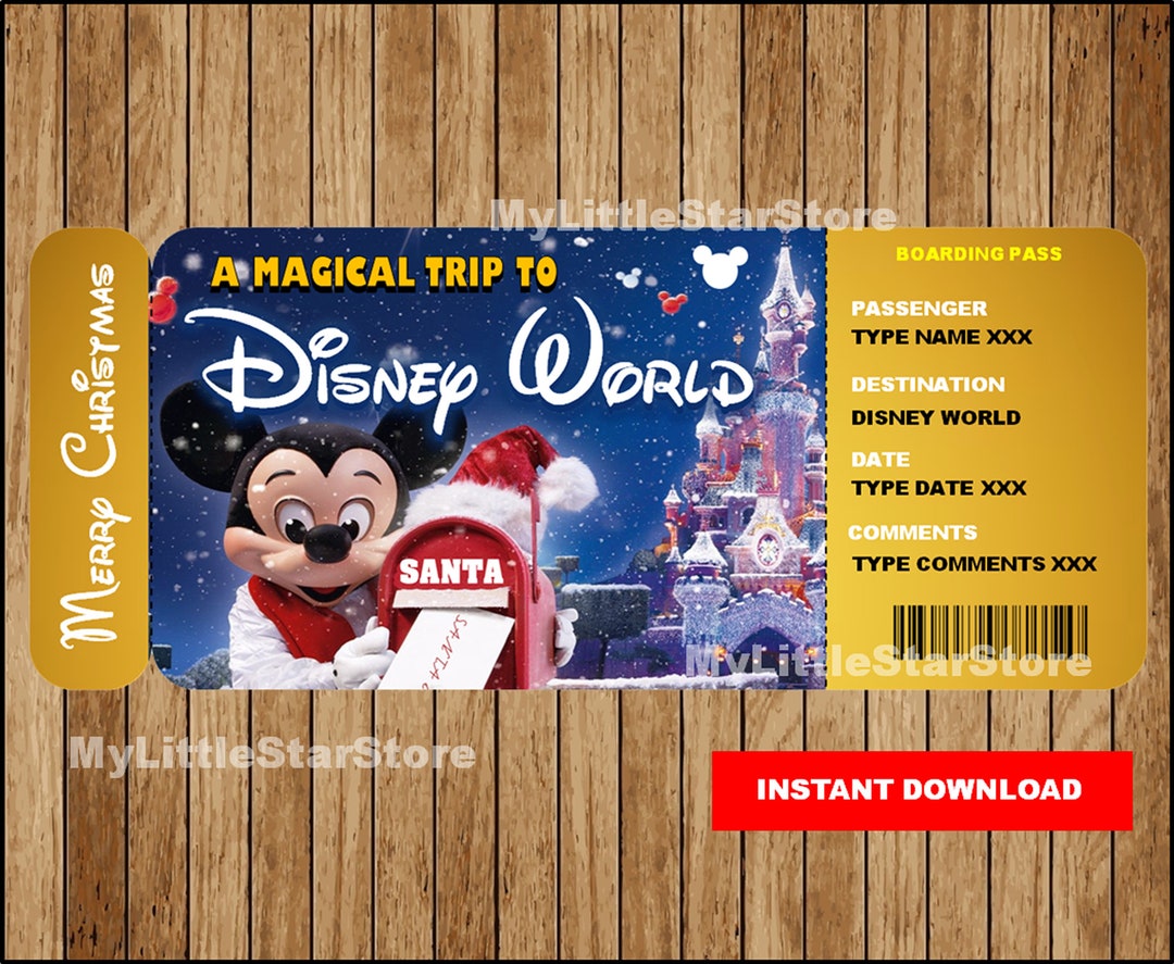 Trip Surprise Gold Golden Ticket, Personalised Christmas Surprise ...