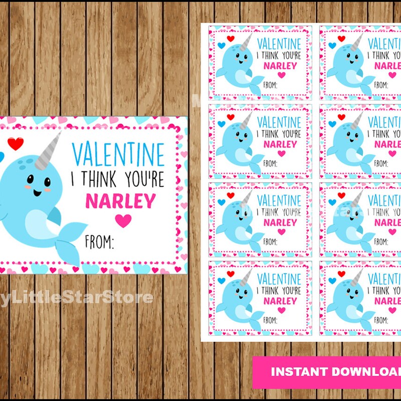 Narwhal Valentine - Etsy