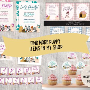 Let's Pawty Welcome Sign | Birthday Printable Poster | Fully Editable ...