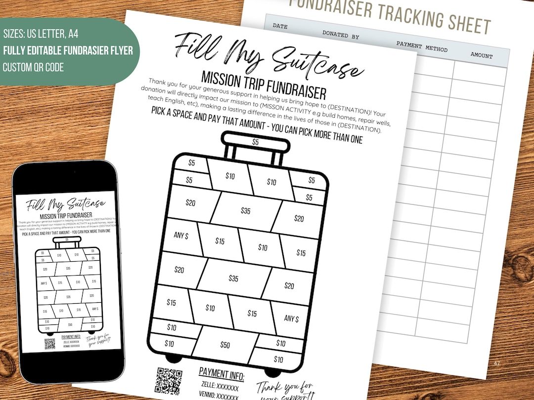 Mission Trip Fundraiser Flyer | Editable Printable Handout for Short ...
