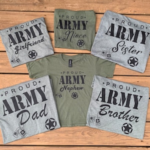 Military Family Custom Shirts, Custom Army Shirts, Proud Army Family ...
