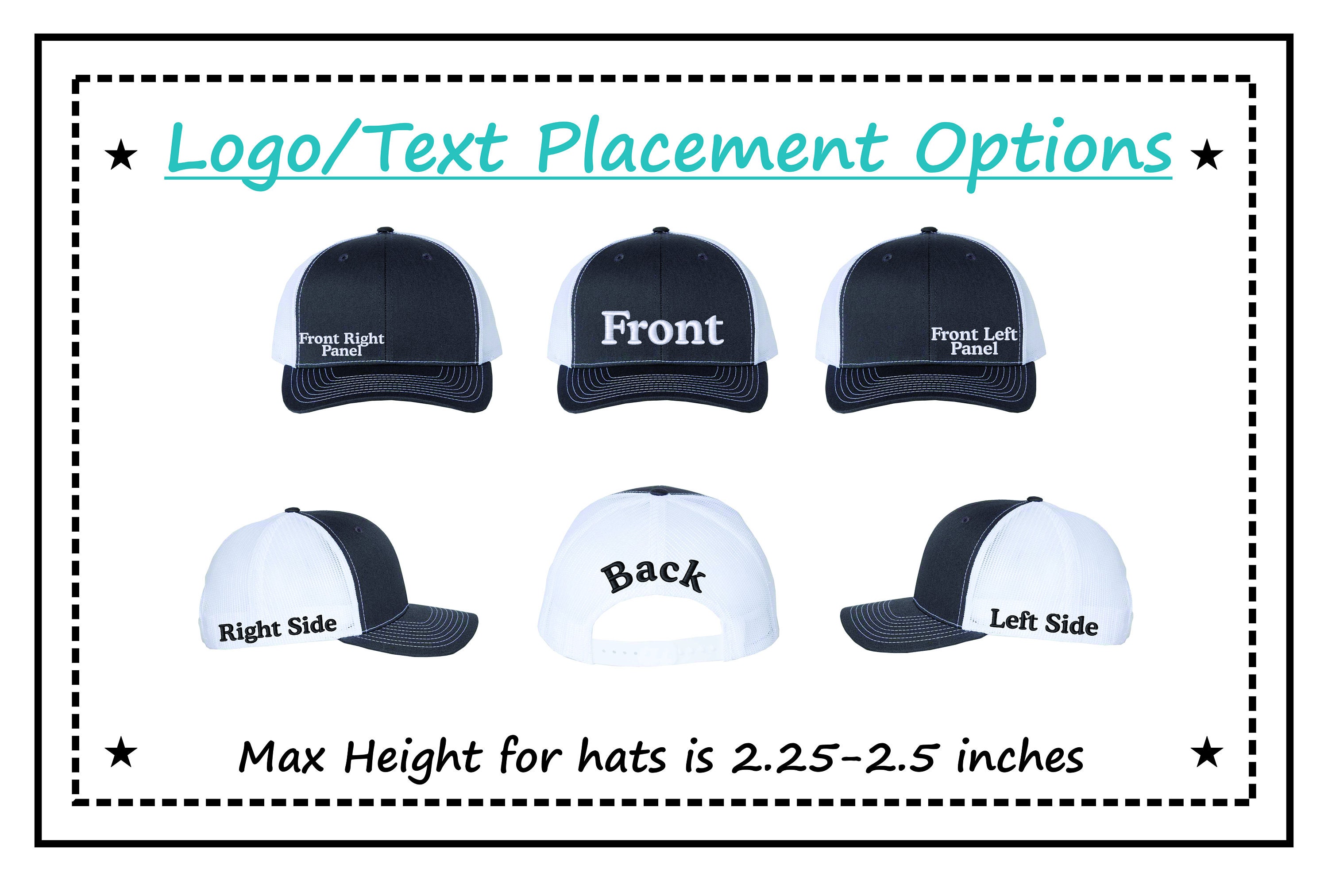 Custom Embroidered Hats, Richardson 112 Hats, Custom Text Hats, Trucker ...