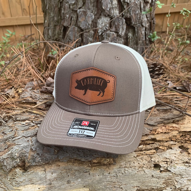 Leather Patch Hat - Etsy