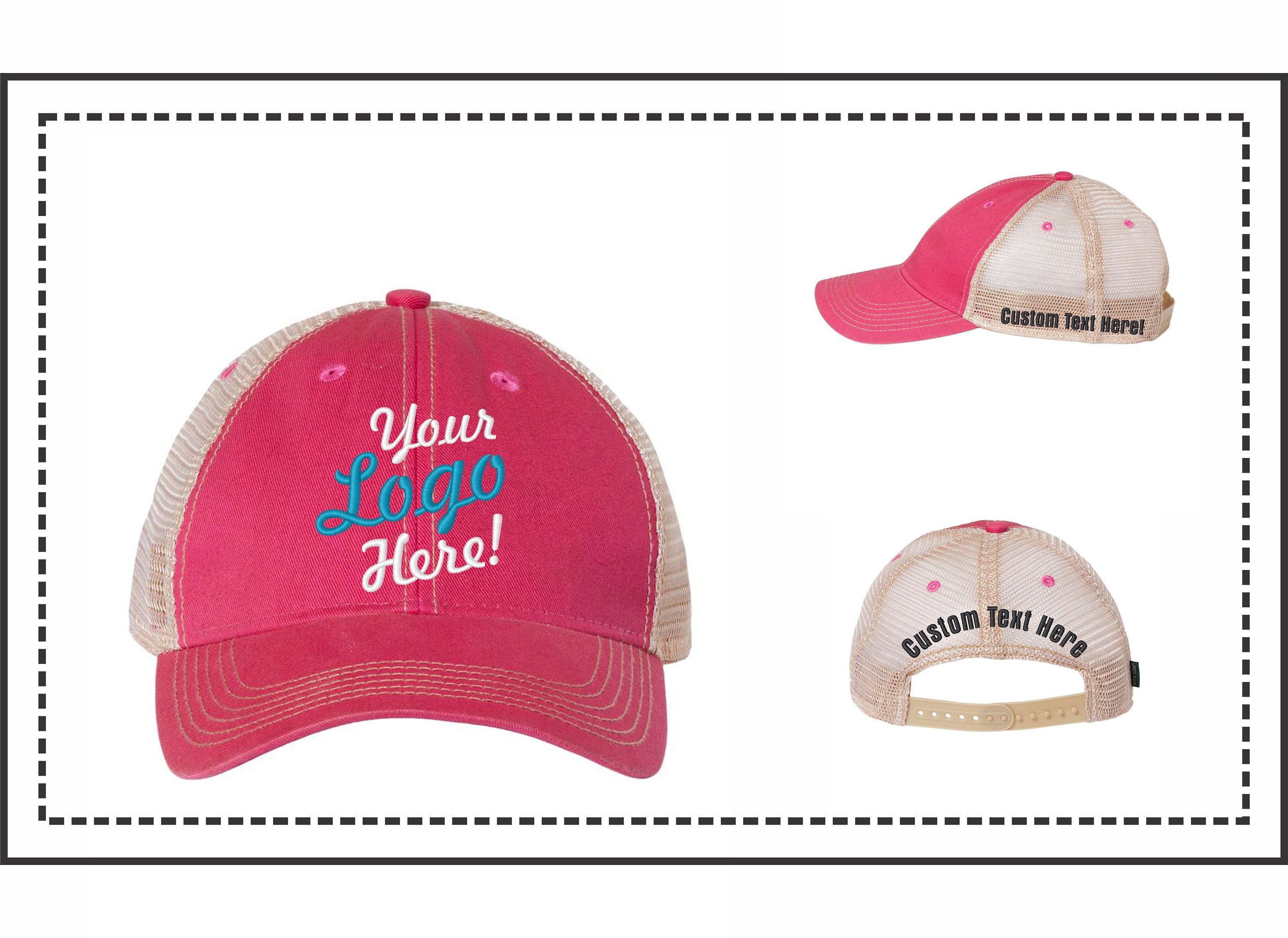 Custom Embroidered Hats, Non-structured Hat, Legacy Hats, Custom Text ...
