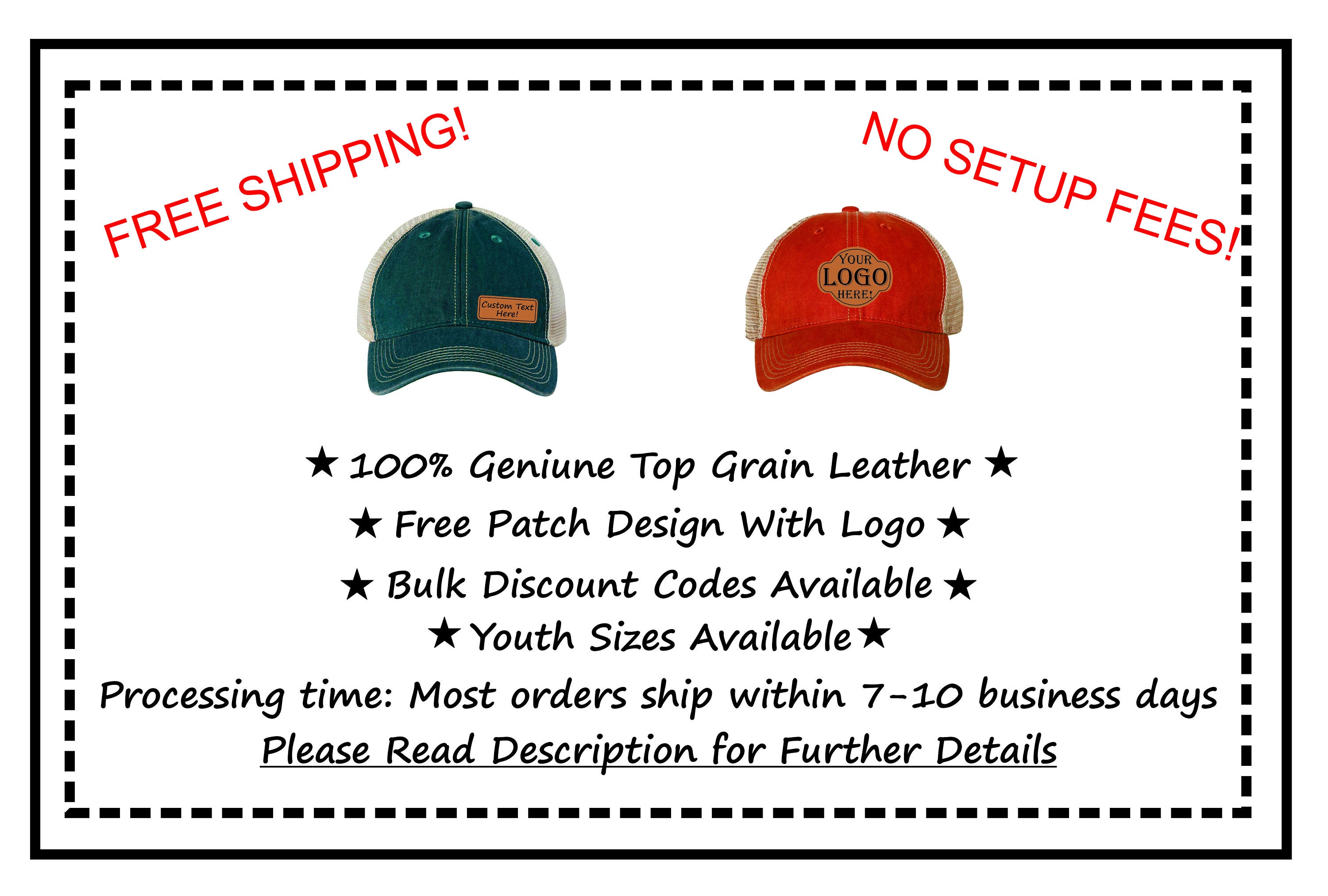 Custom Leather Patch Hats, Legacy Hats, Unstructured Hat, Design Your ...