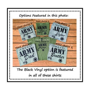 Military Family Custom Shirts, Custom Army Shirts, Proud Army Family ...