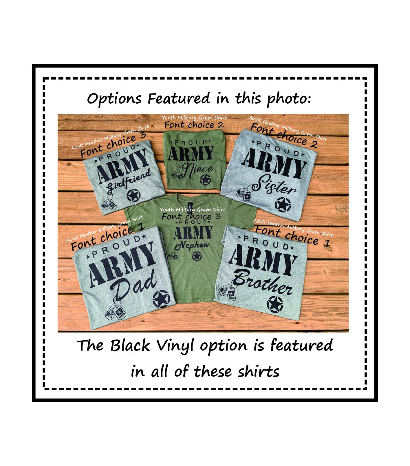 Military Family Custom Shirts, Custom Army Shirts, Proud Army Family ...