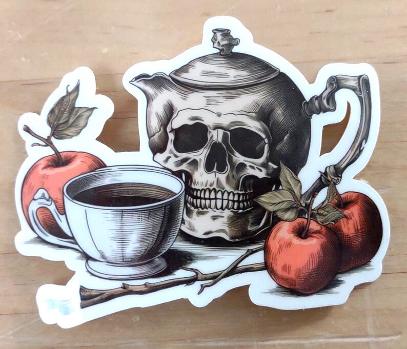Bone Apple Tea | Bon Appetit | Goblincore Meme Sticker Decal | for ...