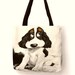 Cute Dog Print Tote Bag, Woman Market Grocery Tote, Dog Lovers Gift ...
