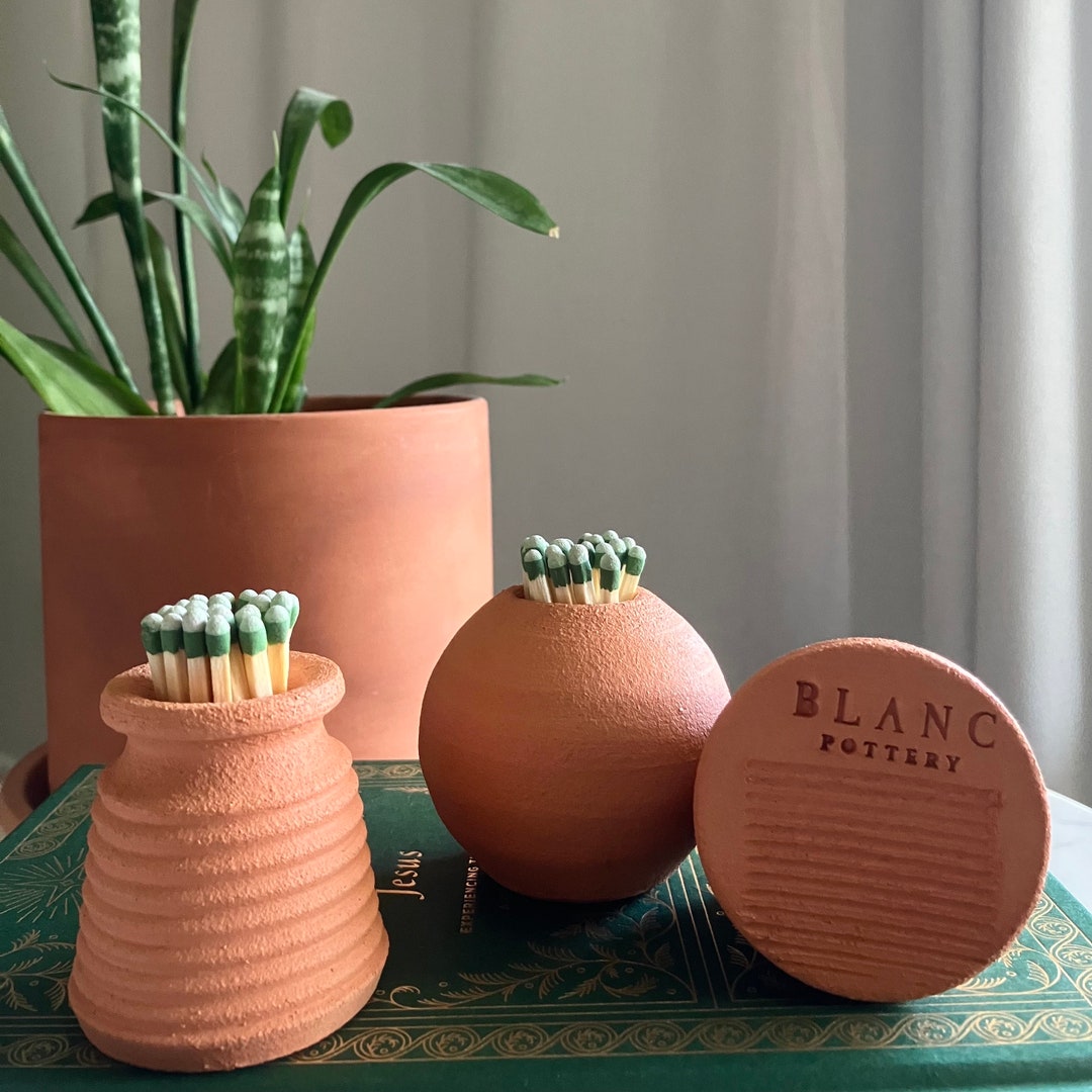Handmade Terracotta Match Striker: Pottery Match Holder - Etsy