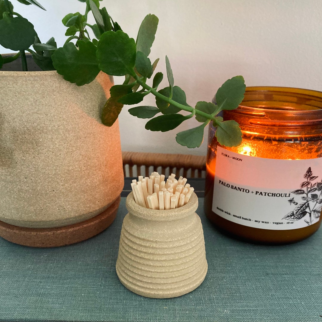 Unglazed Match Strikers / Handmade Pottery / Match Holder / Toothpick ...