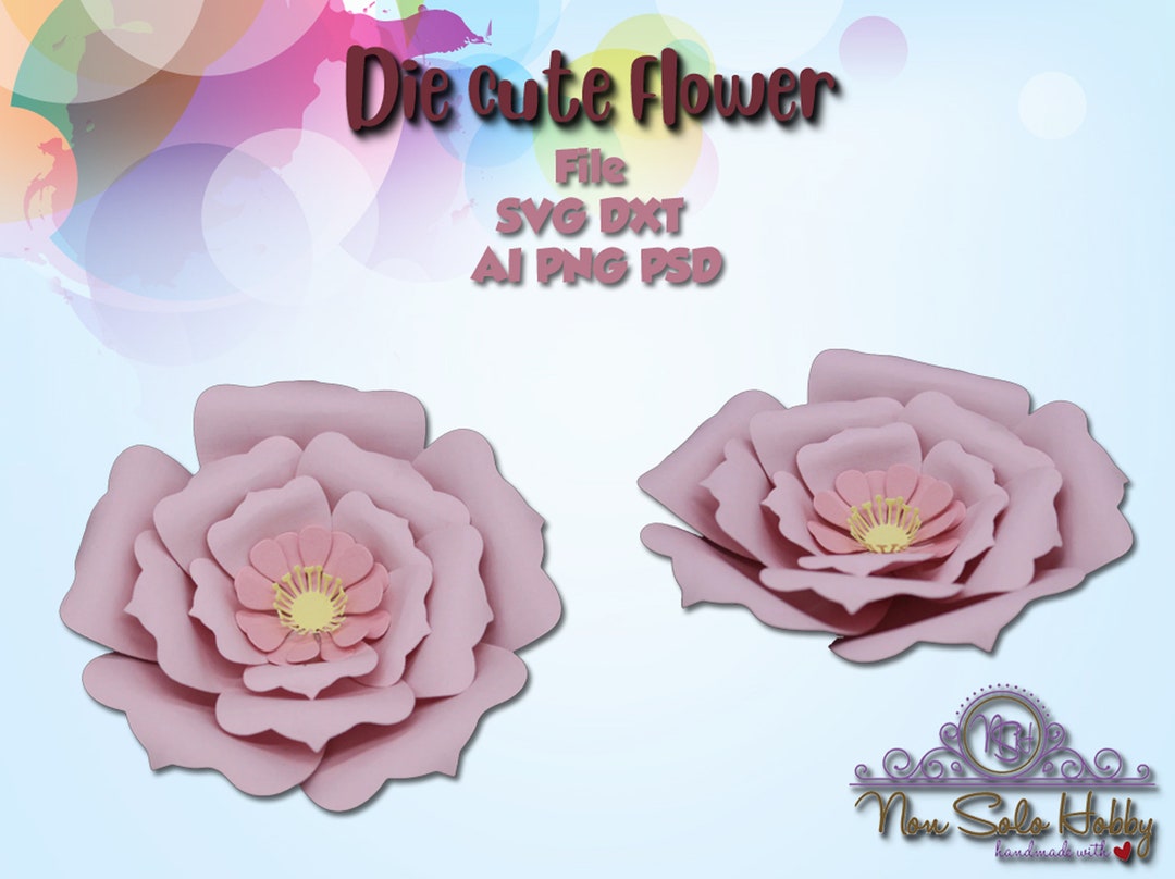 Cutting File - Die Cut - Flower - Flower - Svg Dxf Eps Pdf Png - Flower ...