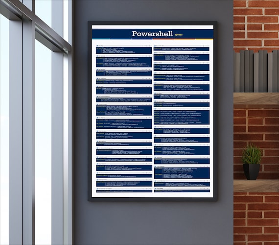Powershell Syntax Poster Professional Computer Artwork - Etsy