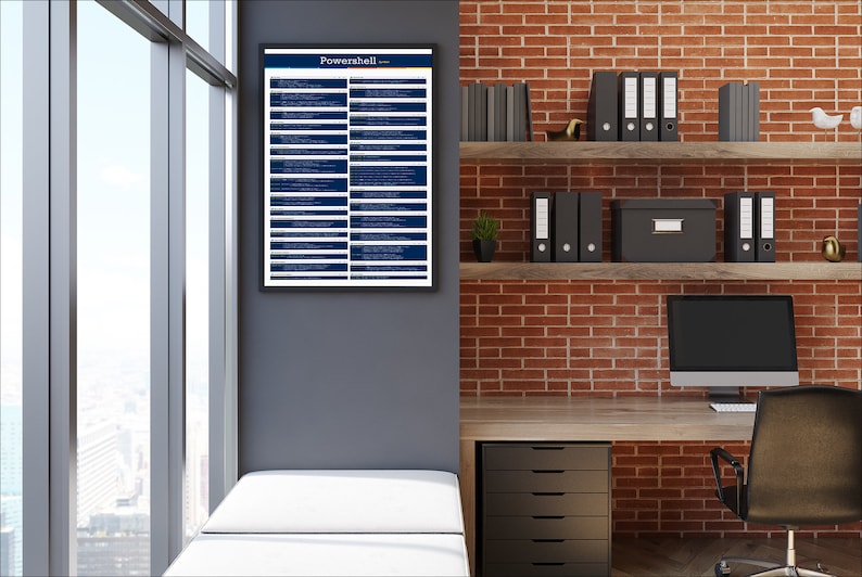 Powershell Syntax Poster, Professional Computer Artwork, Information ...