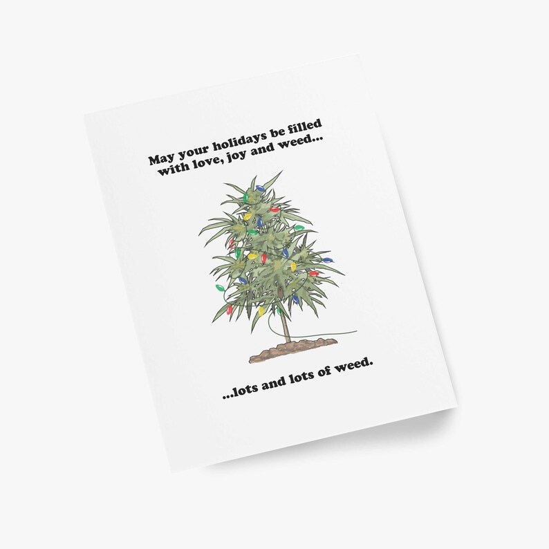 420 Christmas Card – Stoner Holiday Card for Friends or Boyfriend | Fun ...