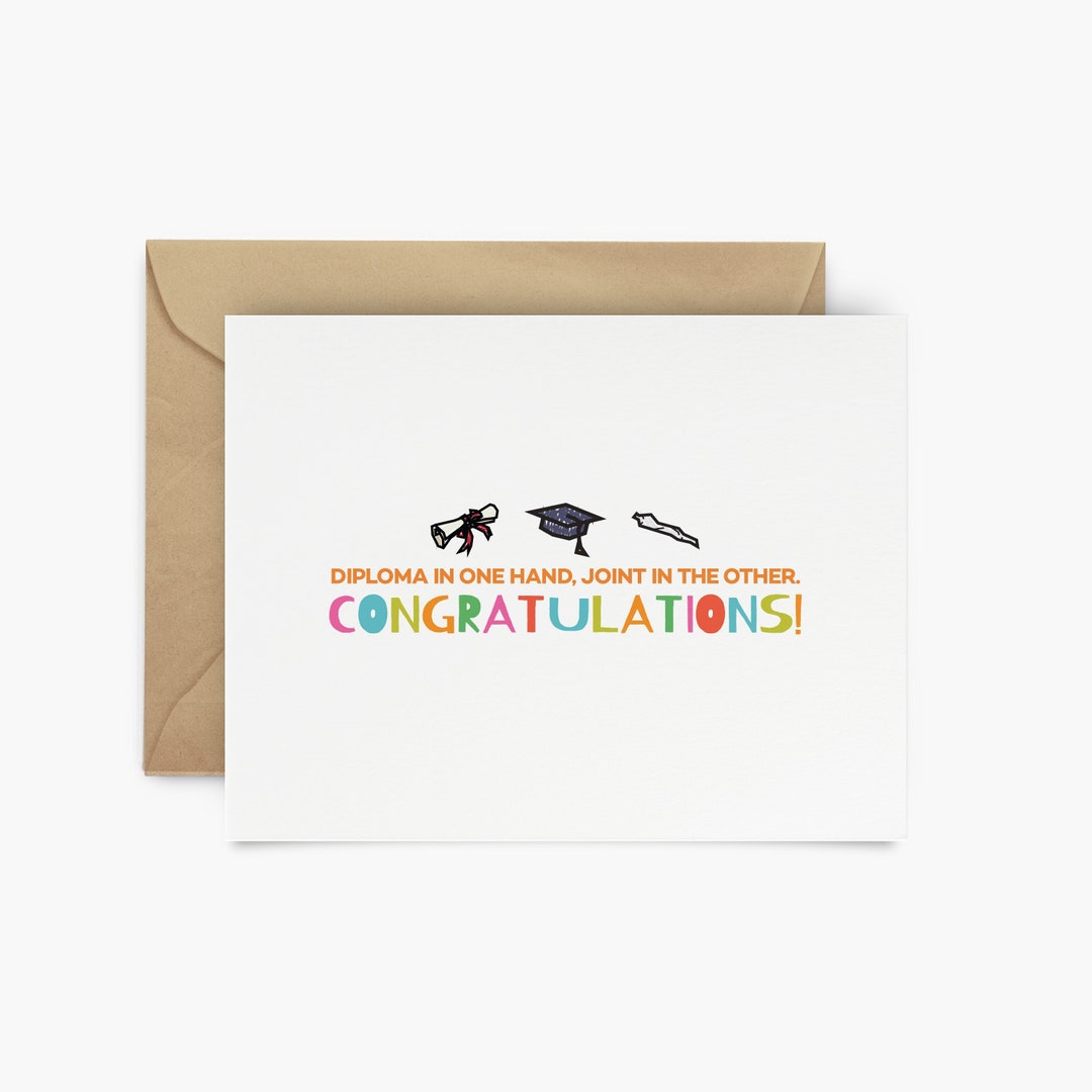 Stoner Grad Card, Weed Graduation Card, 420 Grad Card, Puff Puff Passed ...