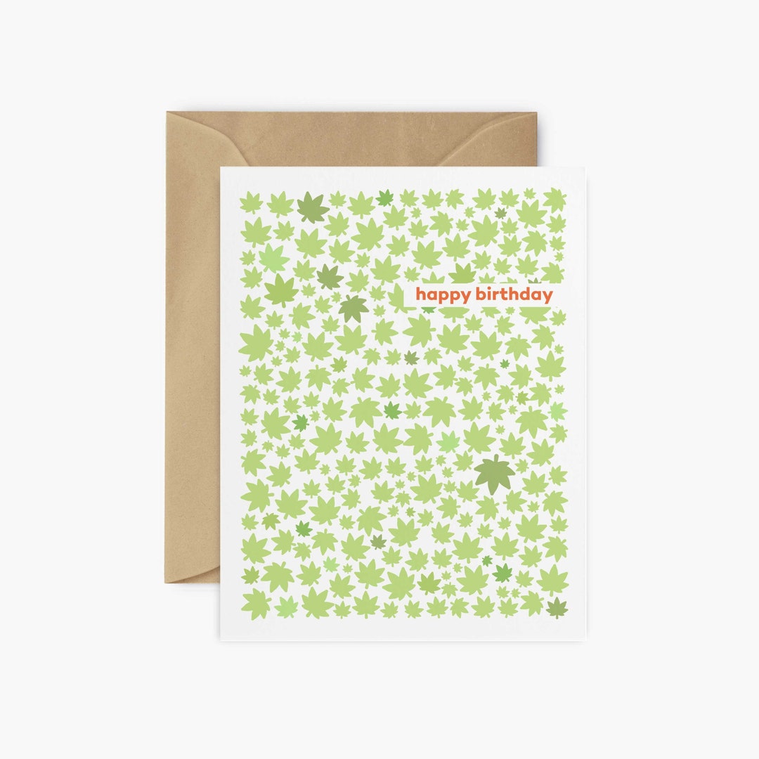 Weed-themed Birthday Card Hilarious 420 Gift for Stoners Stoner ...