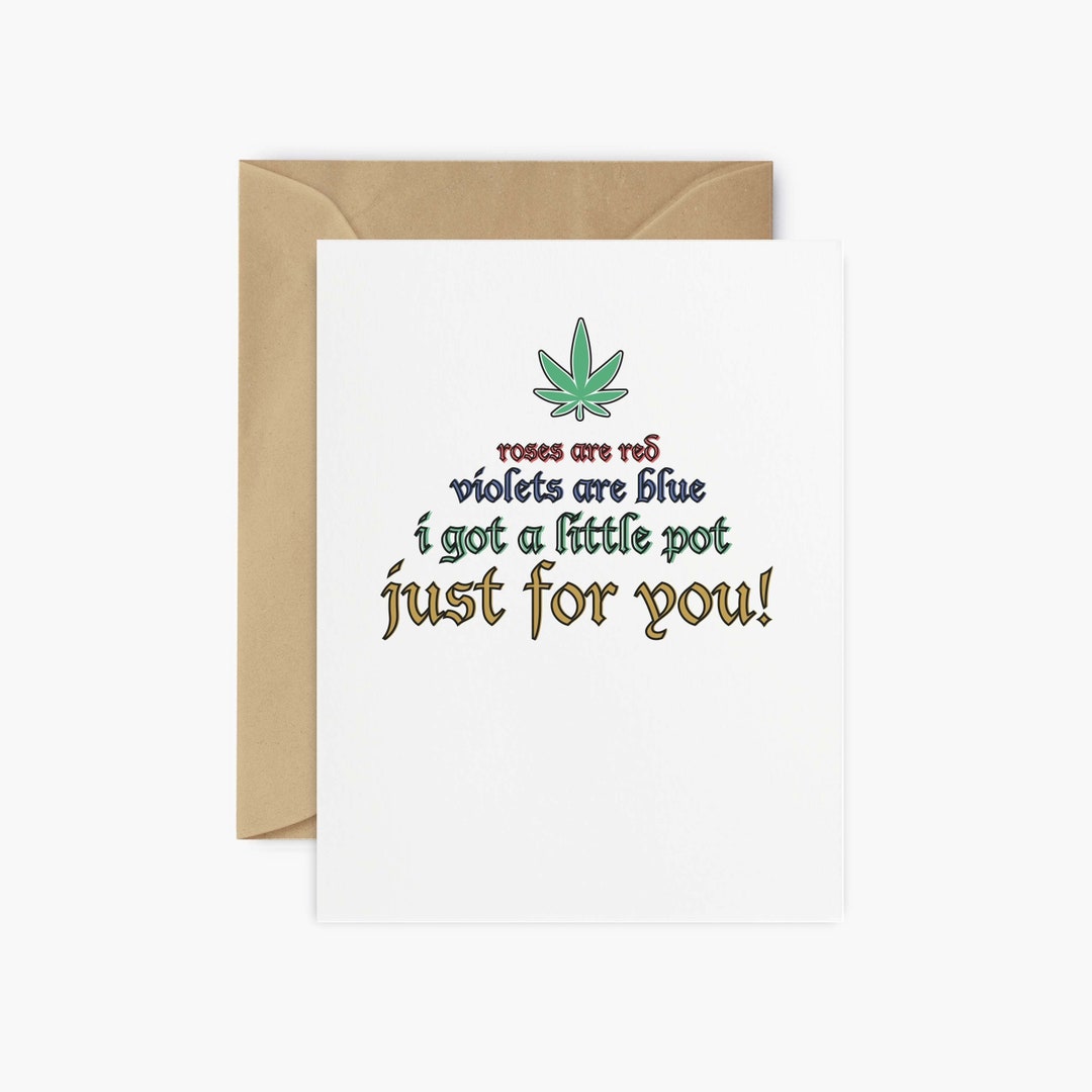 420 Valentine’s Day Card for Stoners – Unique Cannabis Greeting to ...