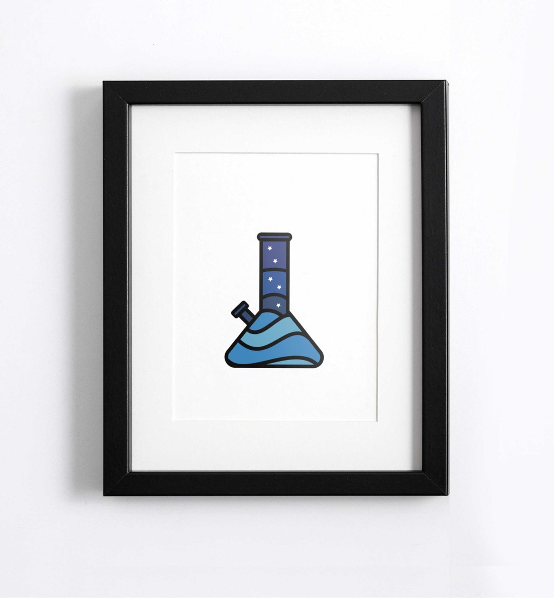 Night Ocean Bong Art Print Cannabis Print, Home Decor, Office ...
