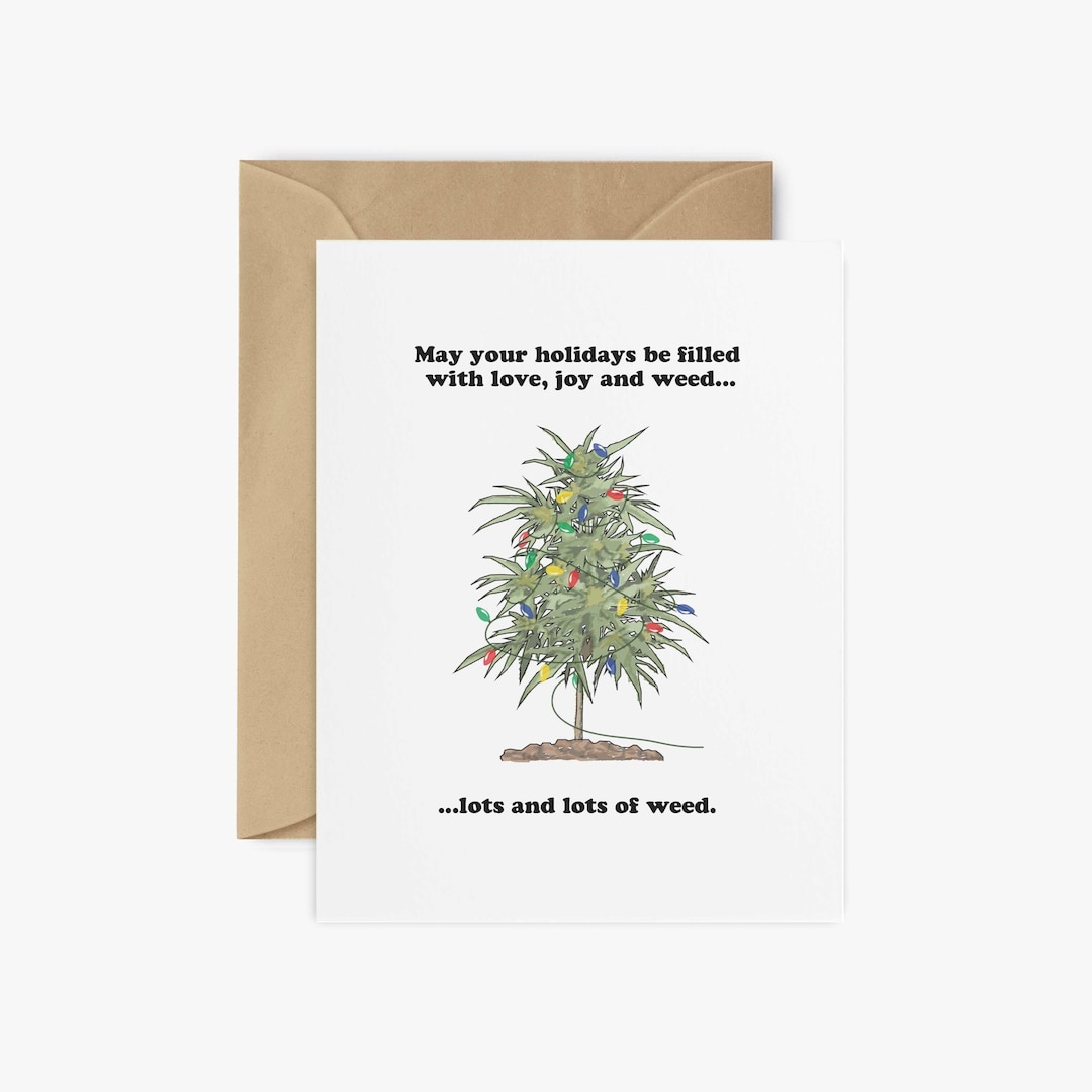 420 Christmas Card – Stoner Holiday Card for Friends or Boyfriend | Fun ...