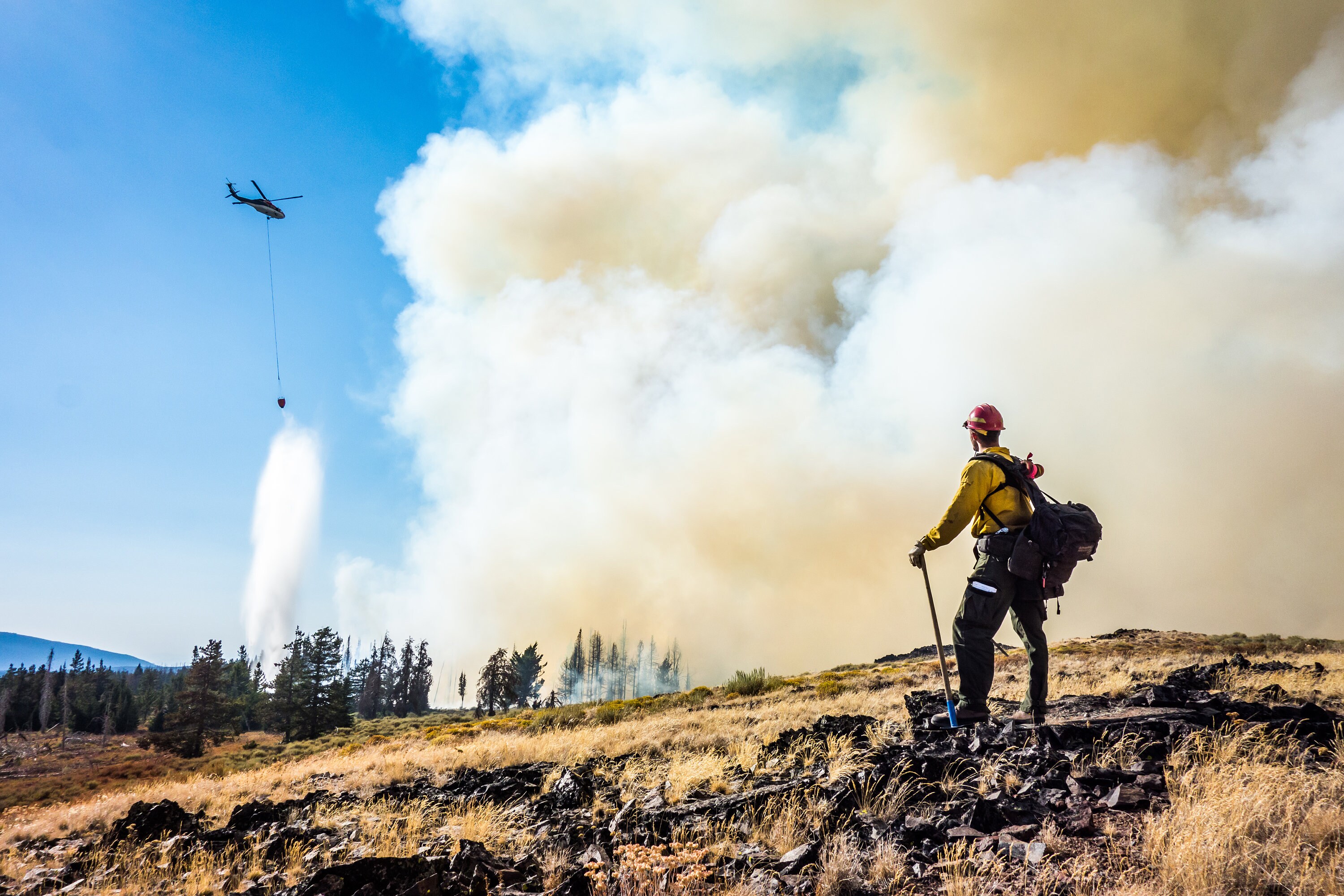 Fine Art Photography Prints "bucket Drop": Wildland Fire, Firefighting ...