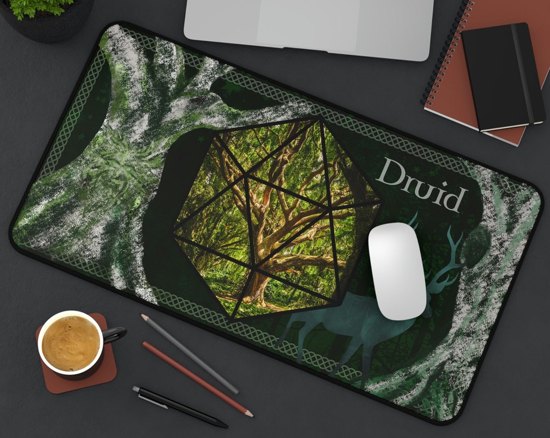 Druid Dungeons and Dragons Desk Mat, Druid Mouse Pad, Dnd Desk Pad ...