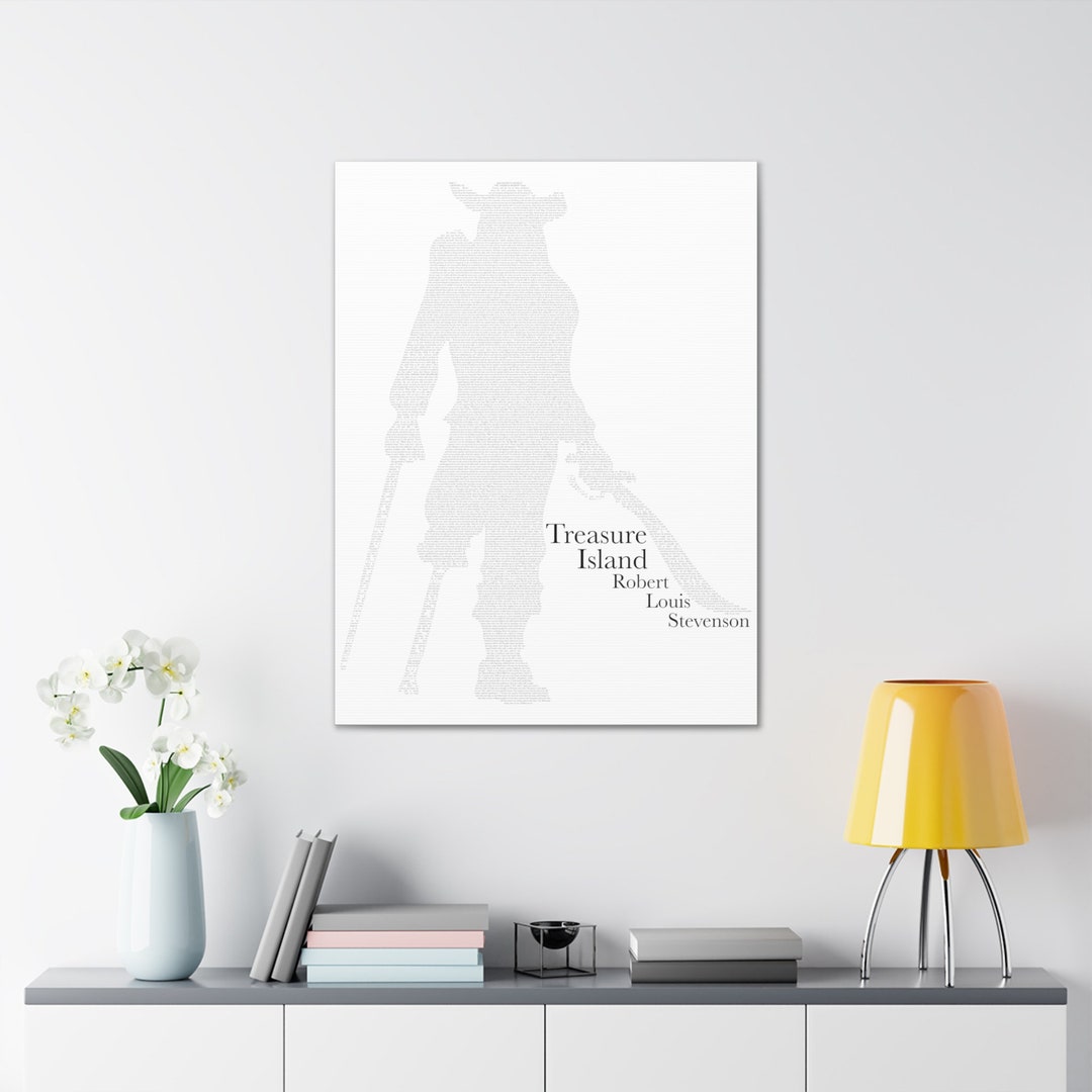 Treasure Island Litograph, Treasure Island Art, Robert Louis Stevenson ...