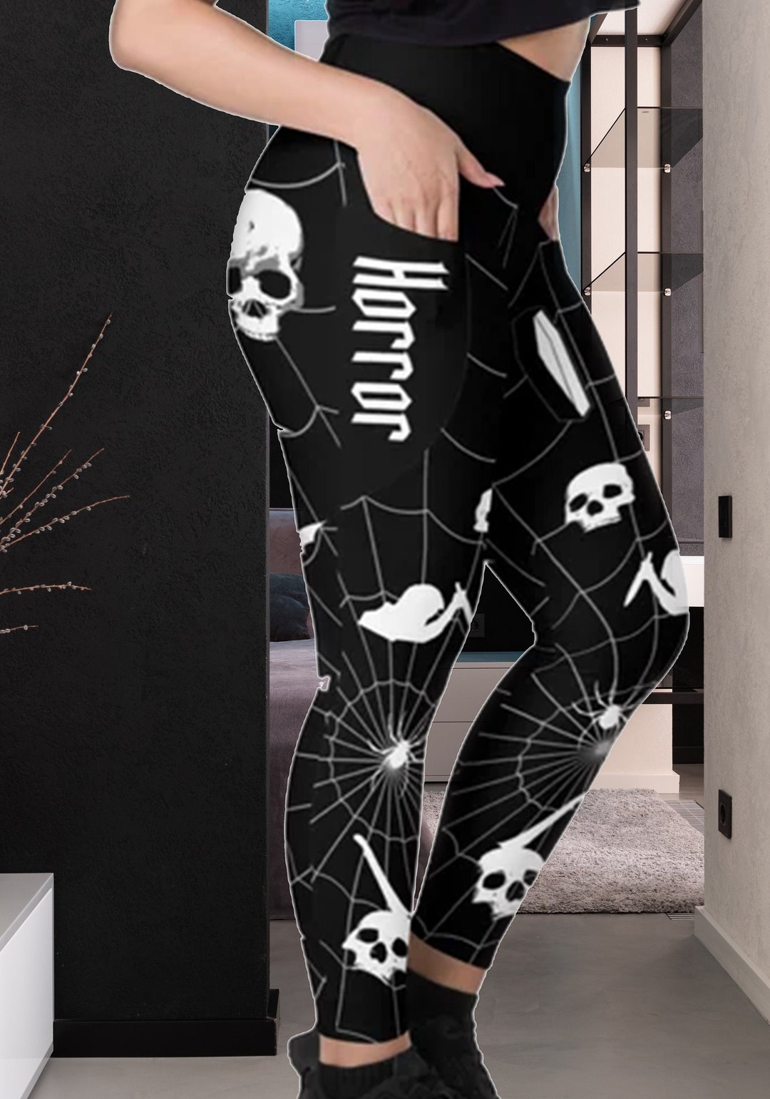 Horror Leggings | Slasher Yoga Pants | Murder Legging | Plus Size ...